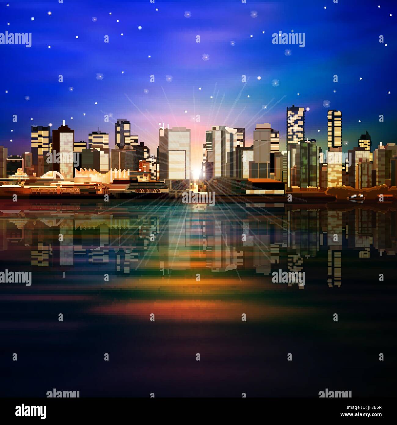 abstract background with panorama of vancouver Stock Vector Image & Art ...