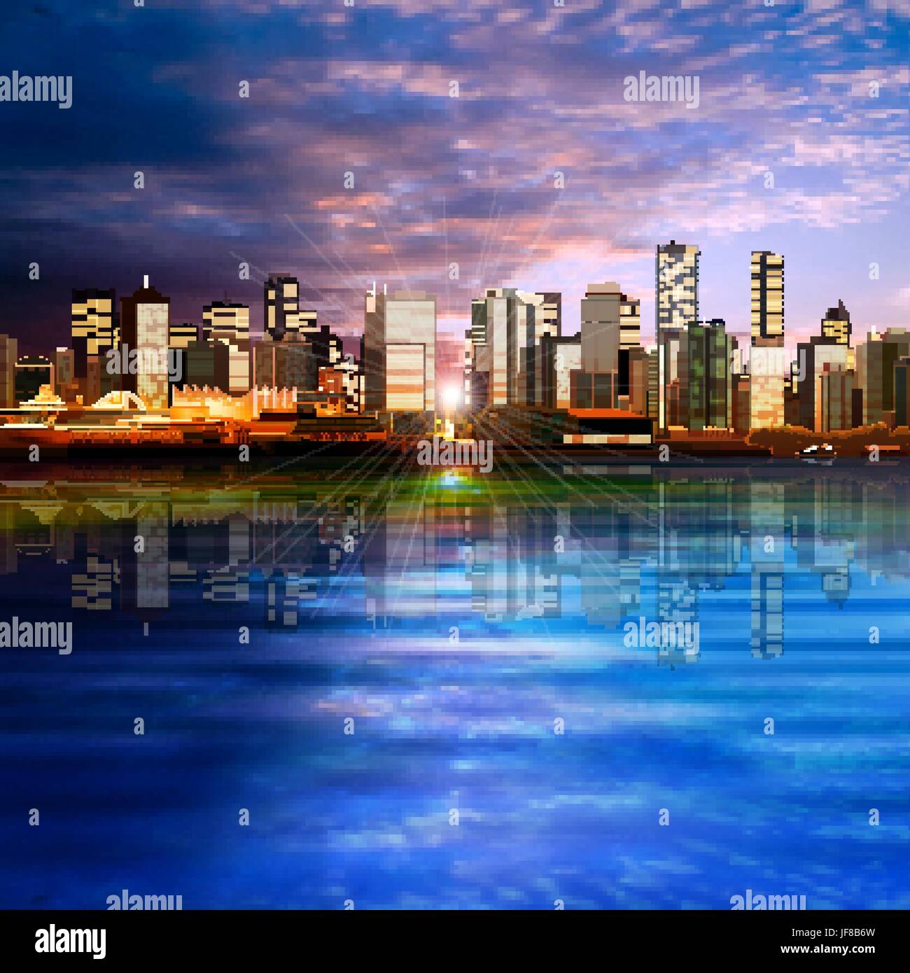 abstract background with panorama of vancouver Stock Vector Image & Art ...