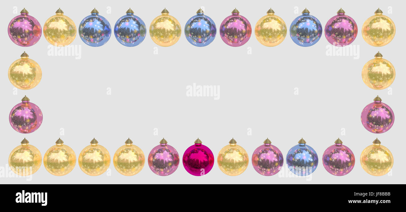 A frame of Christmas balls Stock Photo - Alamy