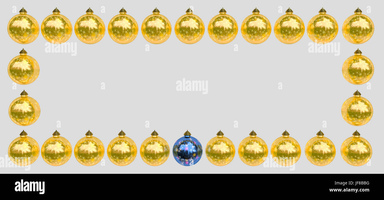 A frame of Christmas balls Stock Photo - Alamy