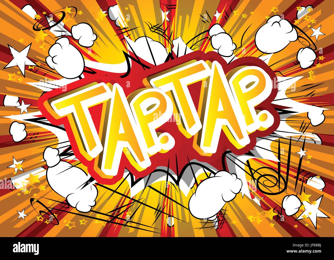 Tap.Tap. - Vector illustrated comic book style expression Stock Vector ...