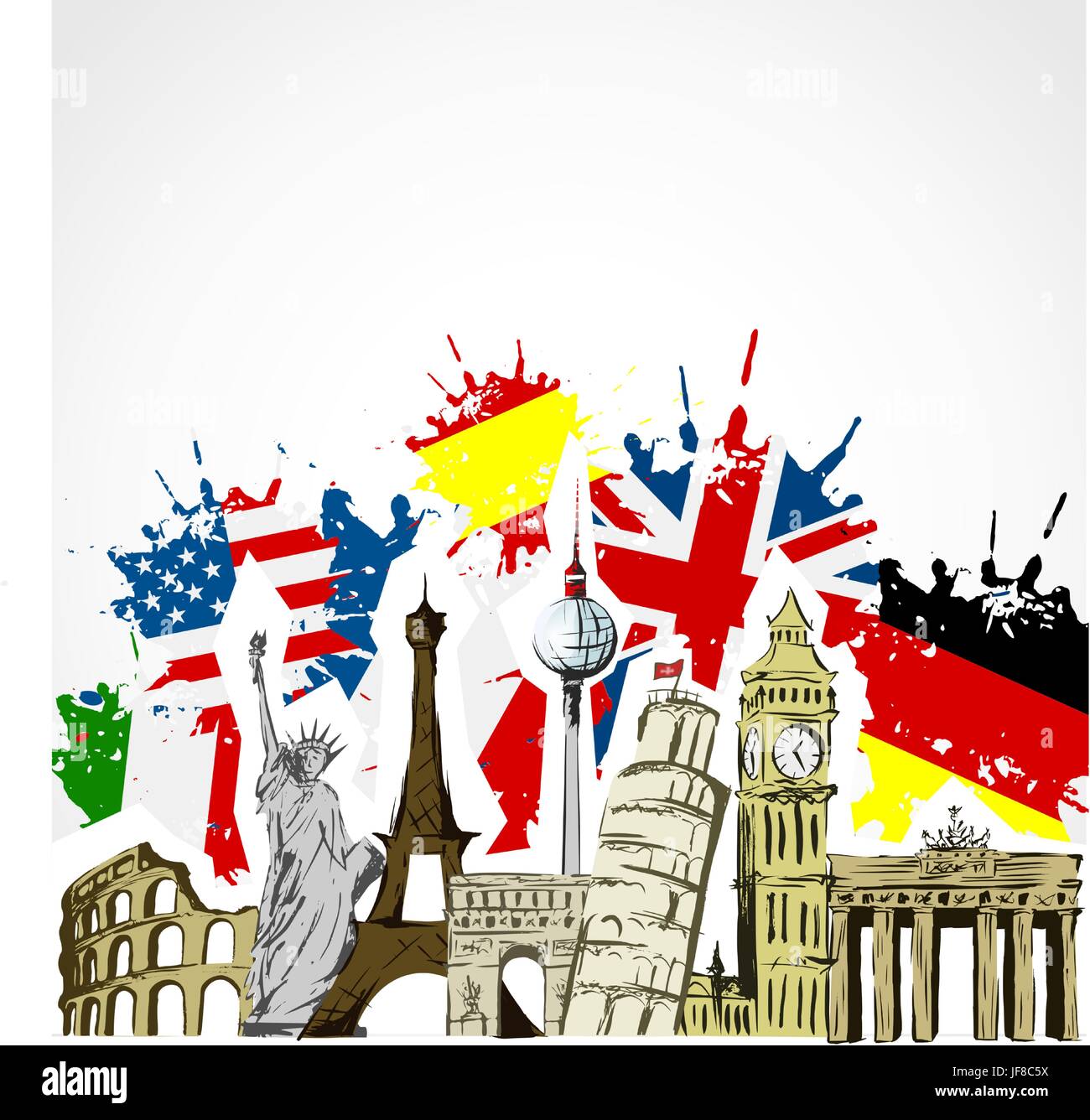 Monuments spain Stock Vector Images - Alamy