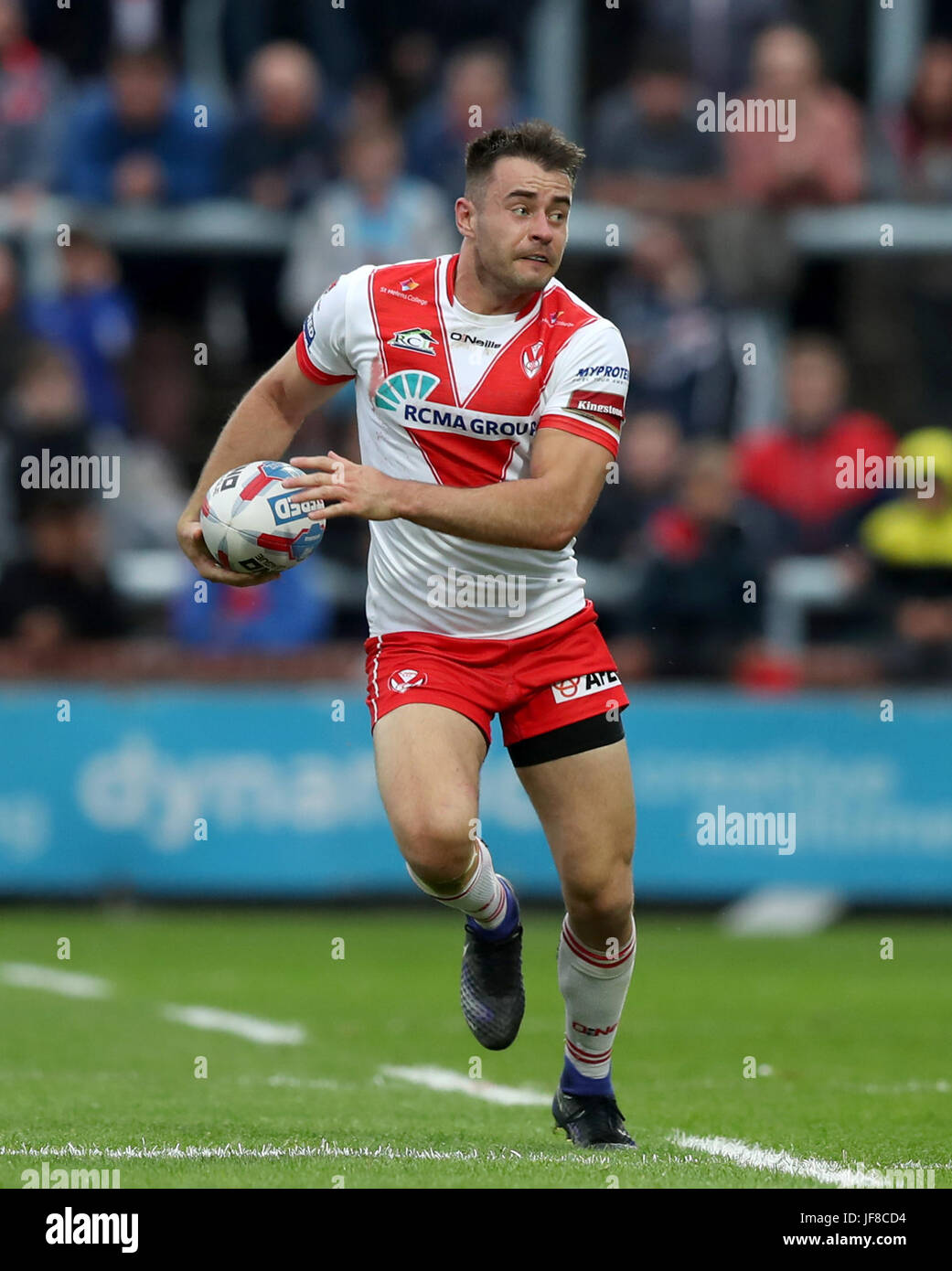 St Helen's Ryan Morgan during the Betfred Super League match at ...