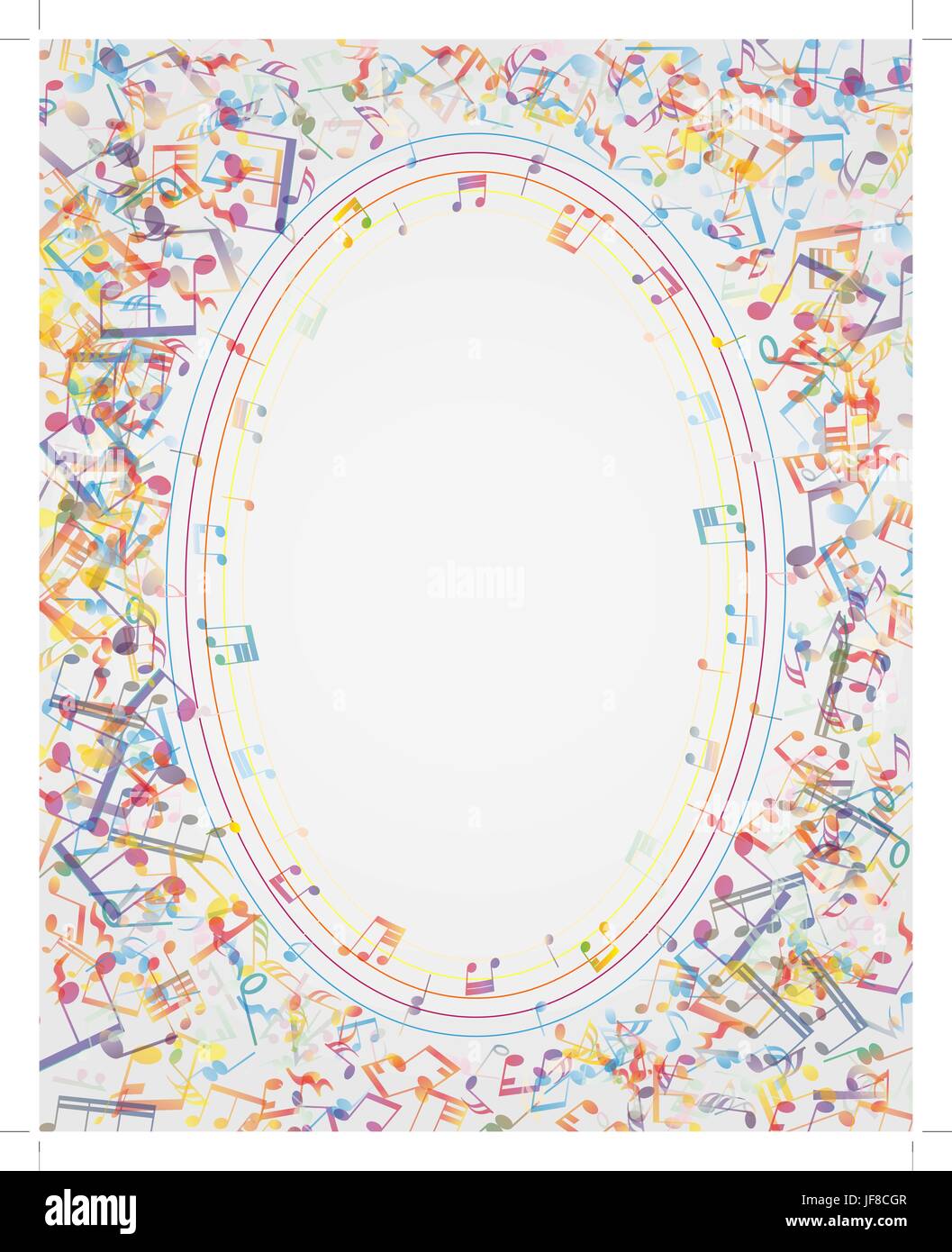 Multicolour musical notes staff Stock Vector Image & Art - Alamy