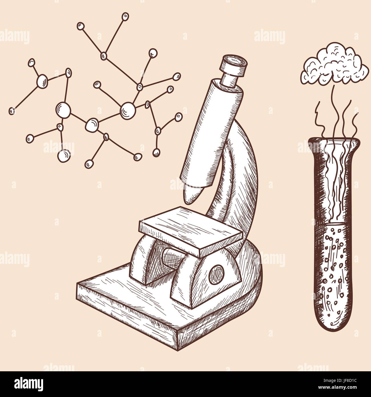Microscope set up in Stock Vector Images - Alamy