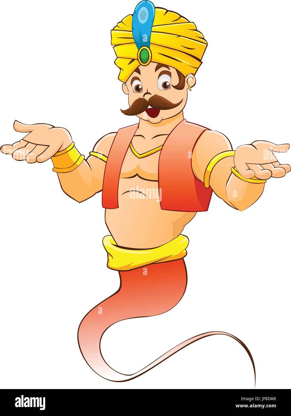 an illustration of a genie with open hands Stock Vector Image & Art - Alamy