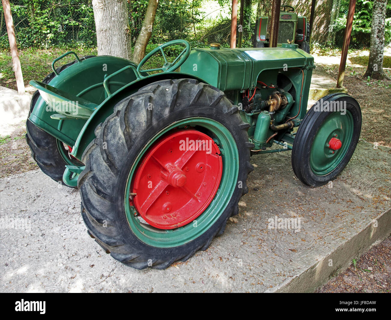 The 1931 Alfa Romeo tractor, displayed at the Musée Maurice Dufresne, a ...