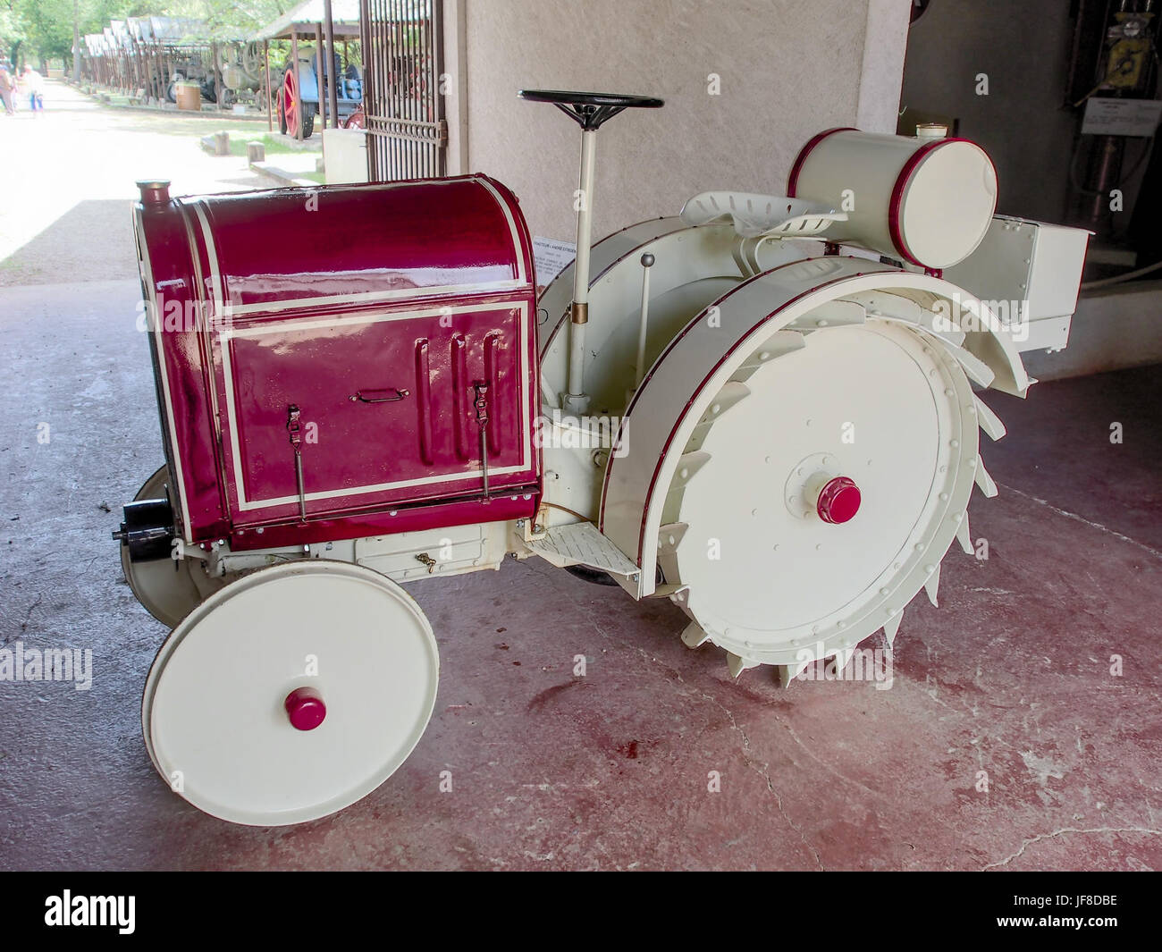 The 1919 Citroën tractor, displayed at the Musée Maurice Dufresne, is ...