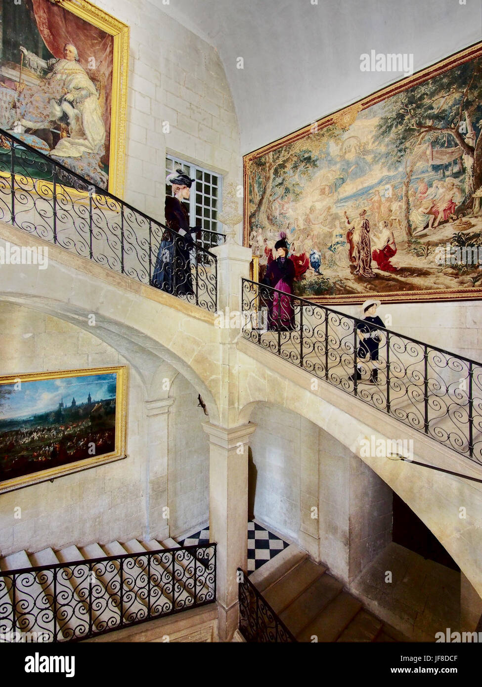 The interior of Château d'Ussé, a French castle known for its fairytale ...