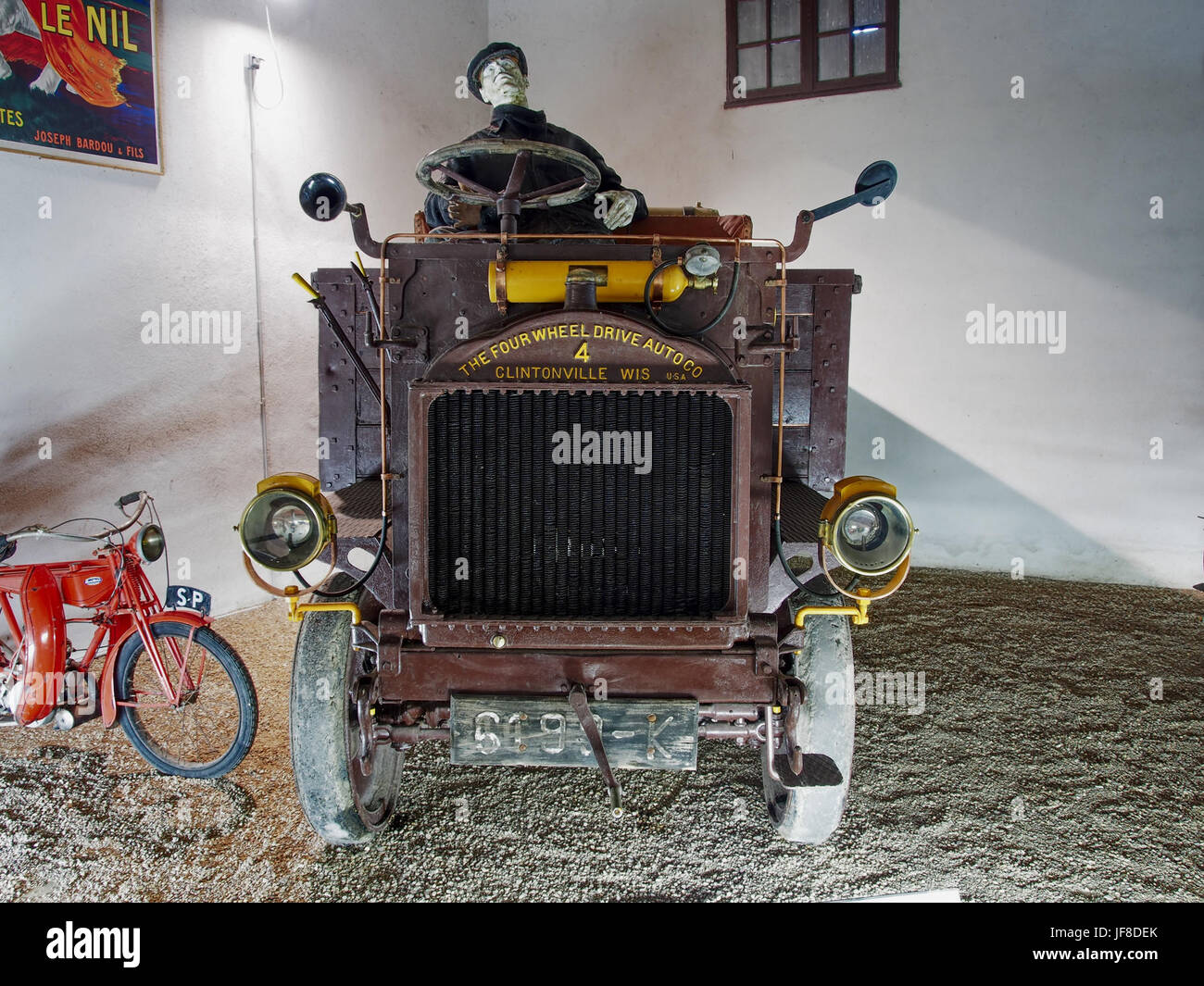 This 1912 model from The Four Wheel Drive Auto Company is powered by a ...