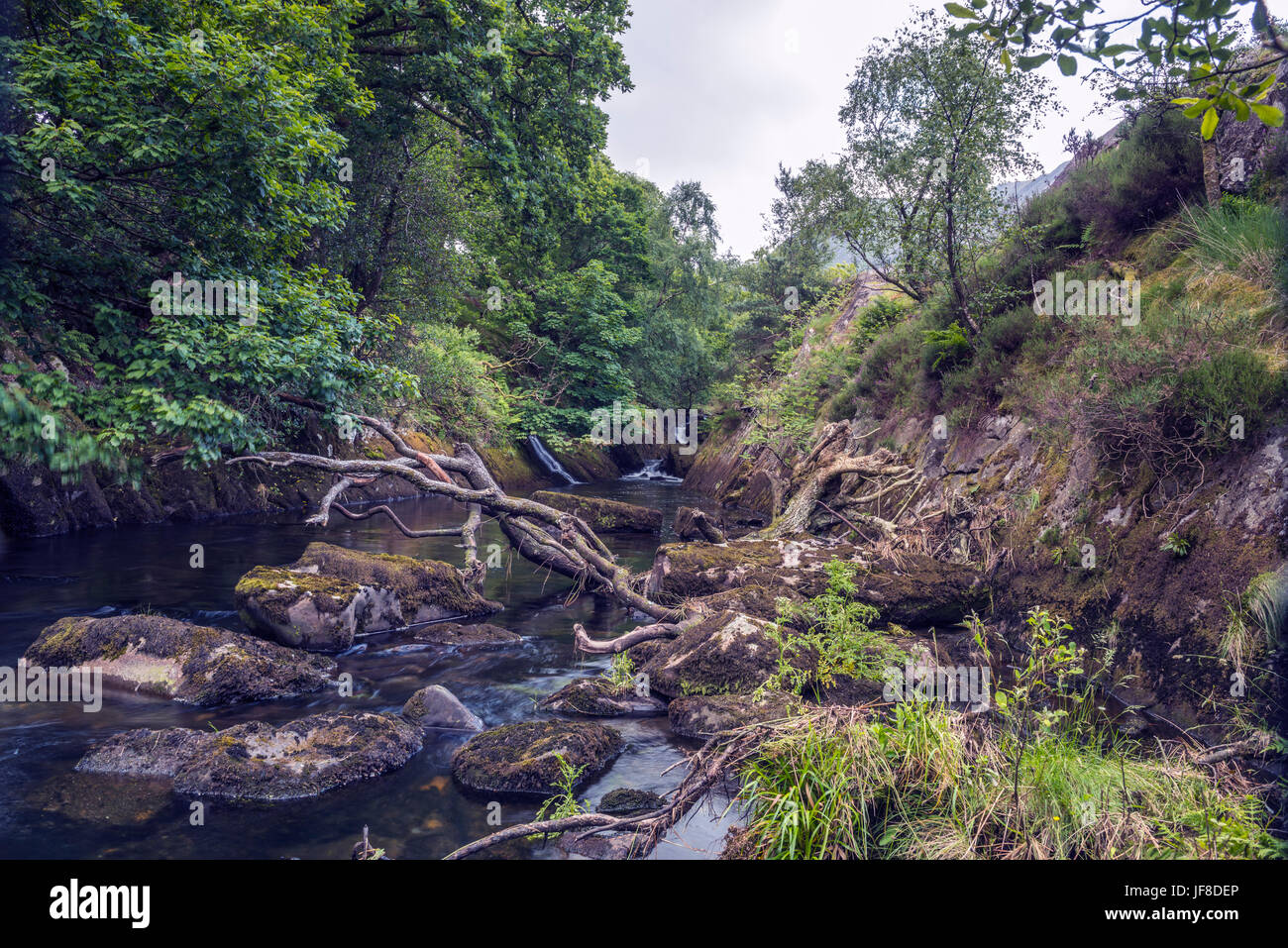 Great British Rivers and Waterfalls - depicting Afon Ogwen or Ogwen ...