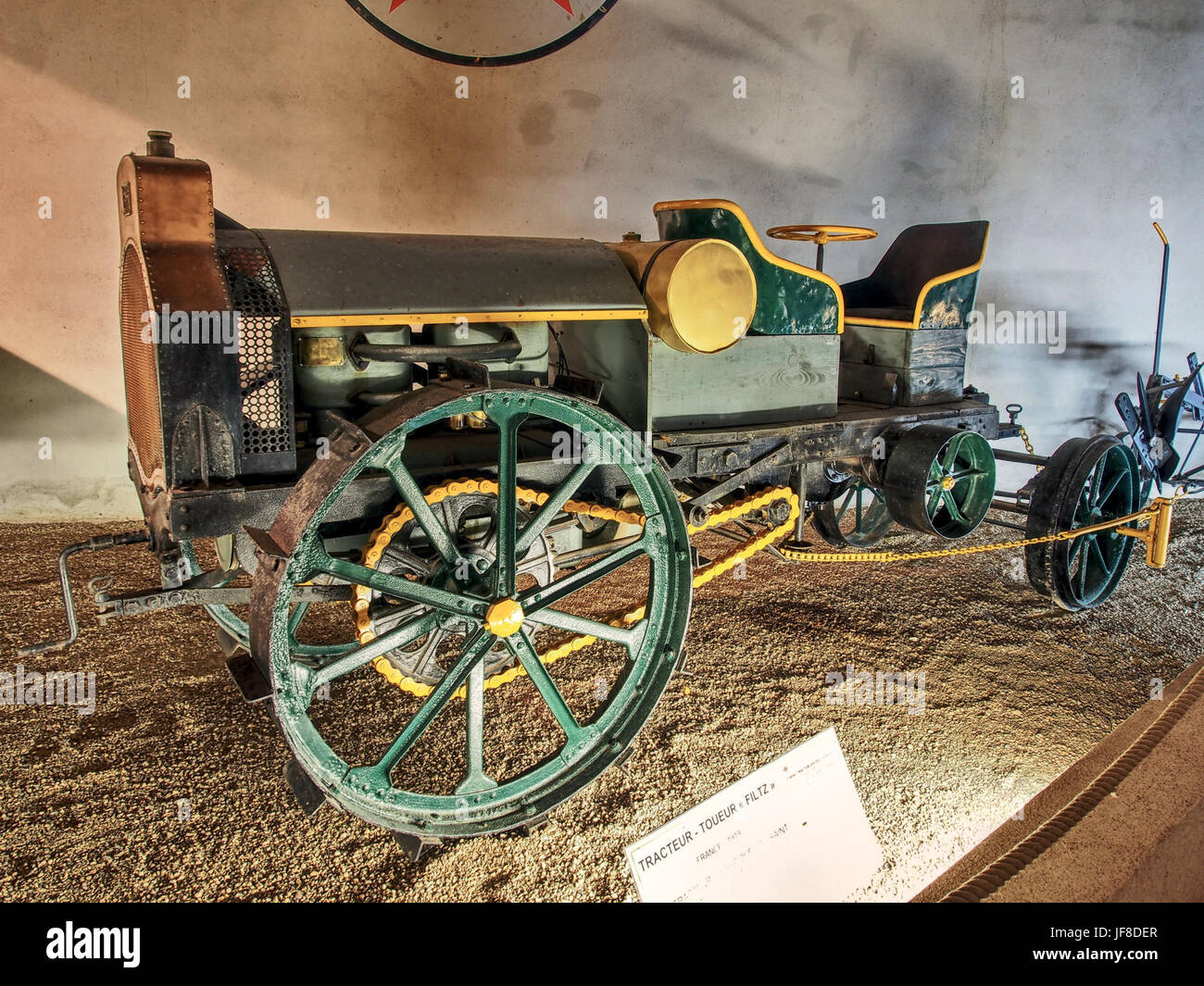 The 1919 Filtz tractor, part of the Maurice Dufresne Museum's ...