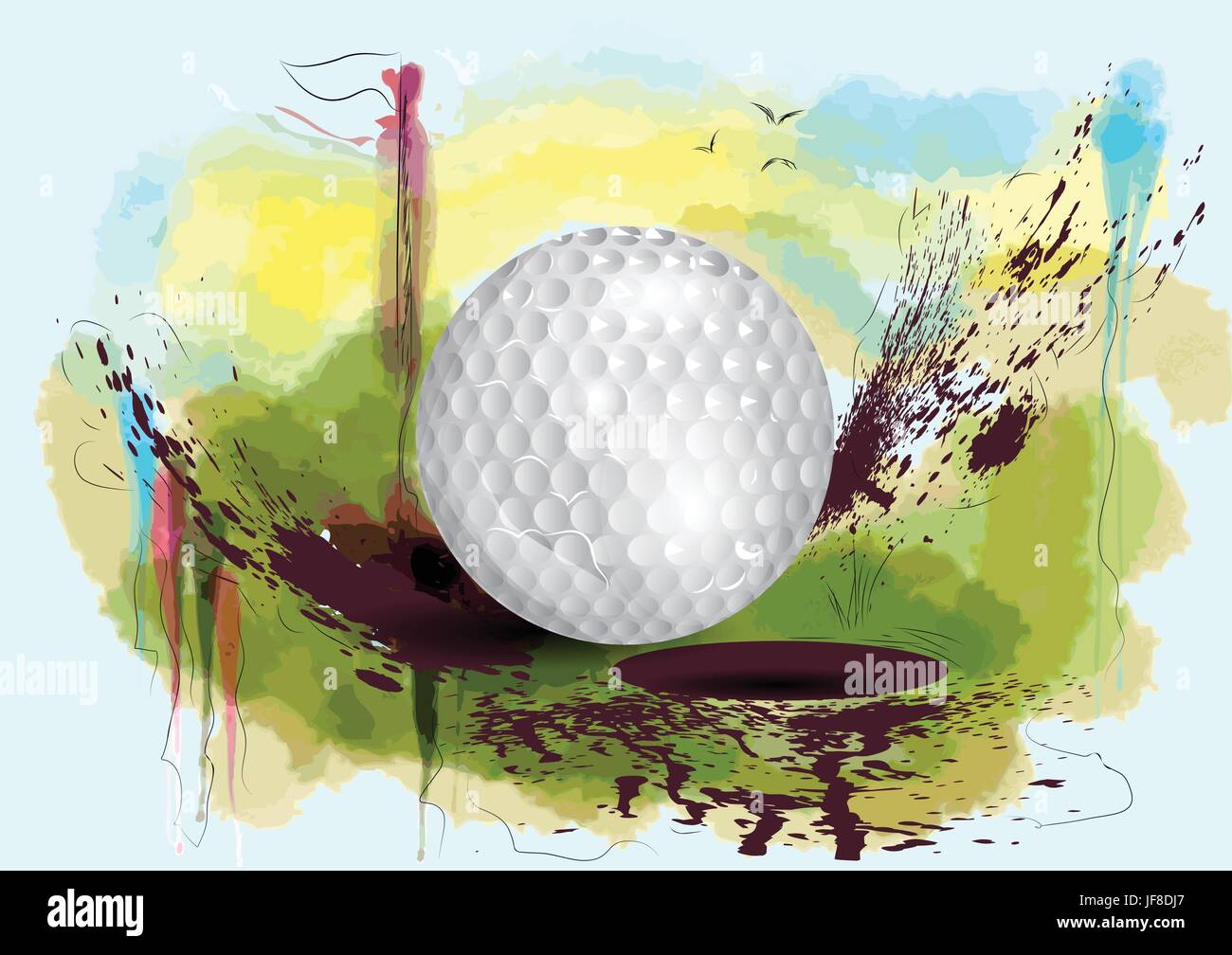 Putt putt golf course Stock Vector Images - Alamy