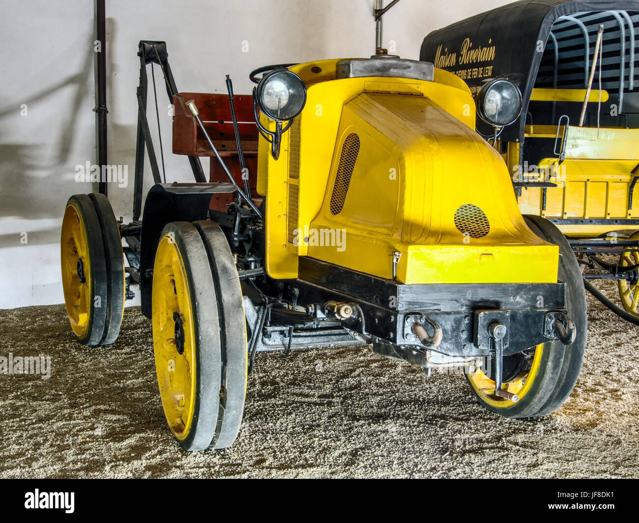 The 1914 Latil artillery tractor, a piece of military equipment from ...