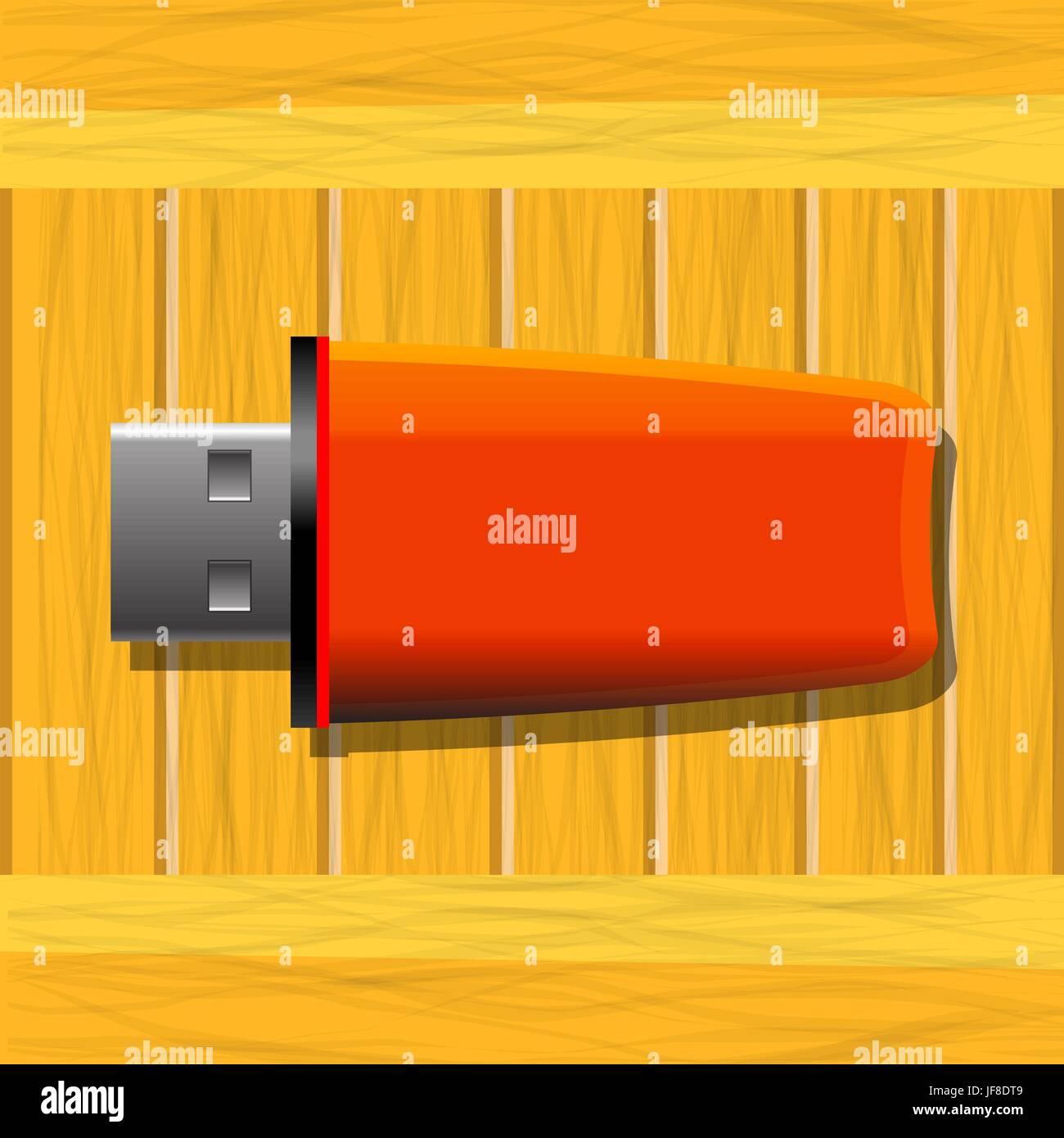 Red Memory Stick on Wood Table for Youe Desaign Stock Vector Image ...
