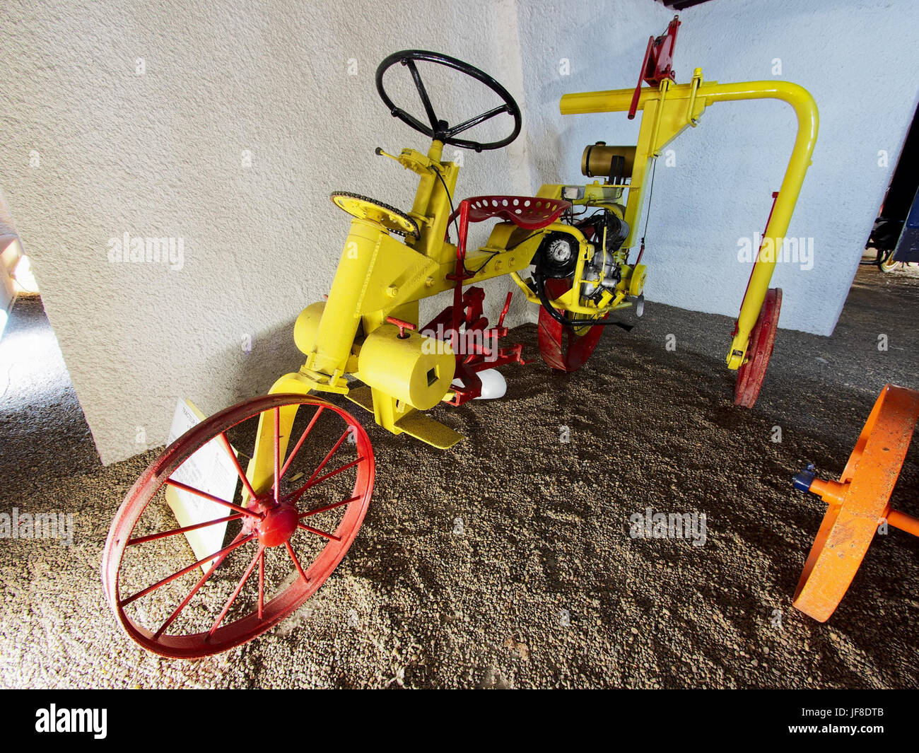 The 1950 Ballu straddle tractor, housed at the Musée Maurice Dufresne ...
