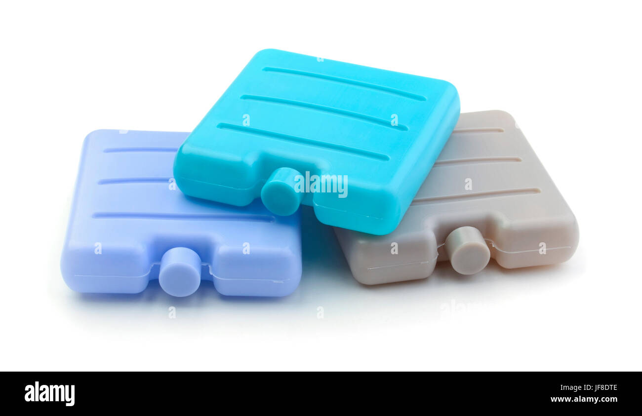 Set of ice packs isolated on white background Stock Photo - Alamy