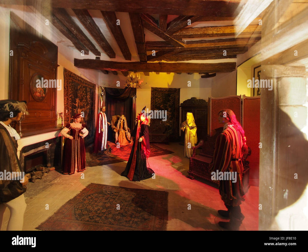 Interior of Château d'Ussé, a famous French castle known as the ...