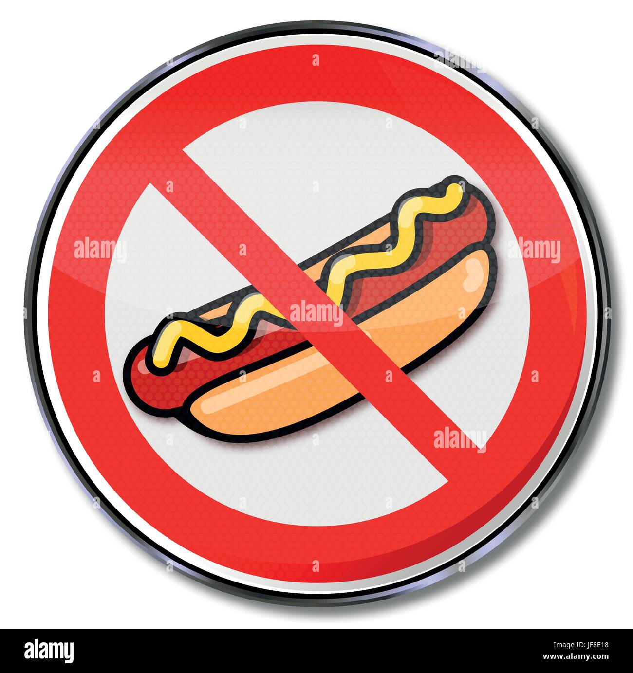 prohibition sign for hotdogs with sausage and mustard Stock Vector ...