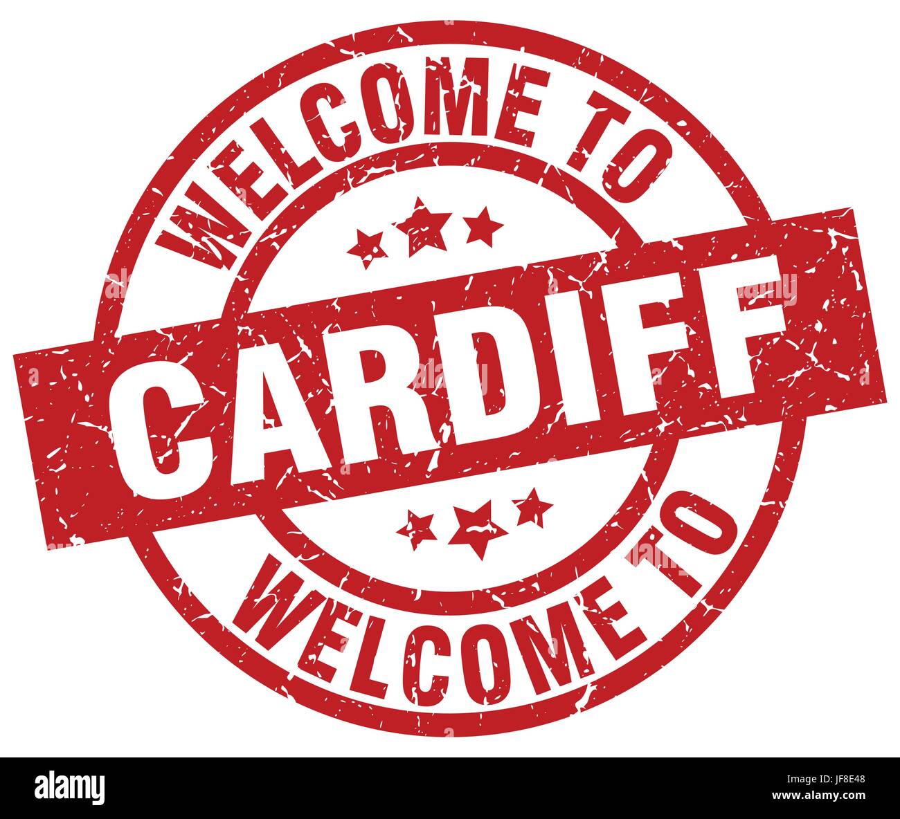 welcome to Cardiff red stamp Stock Vector Image & Art - Alamy