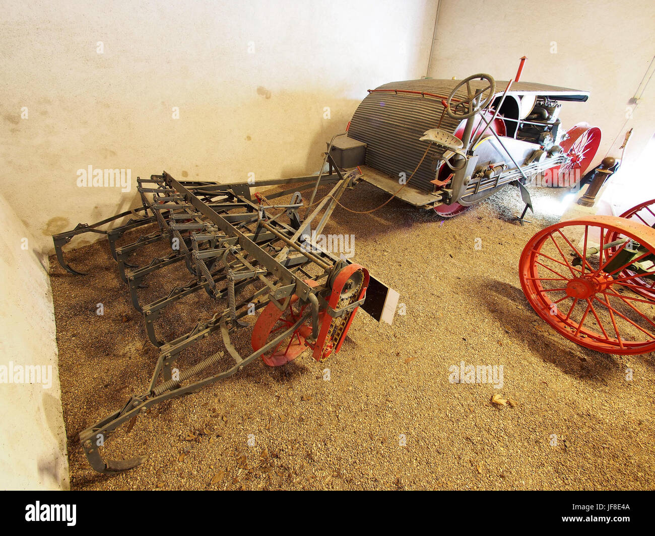 The 1920 Gray tractor, with 20 horsepower, is displayed at the Musée ...