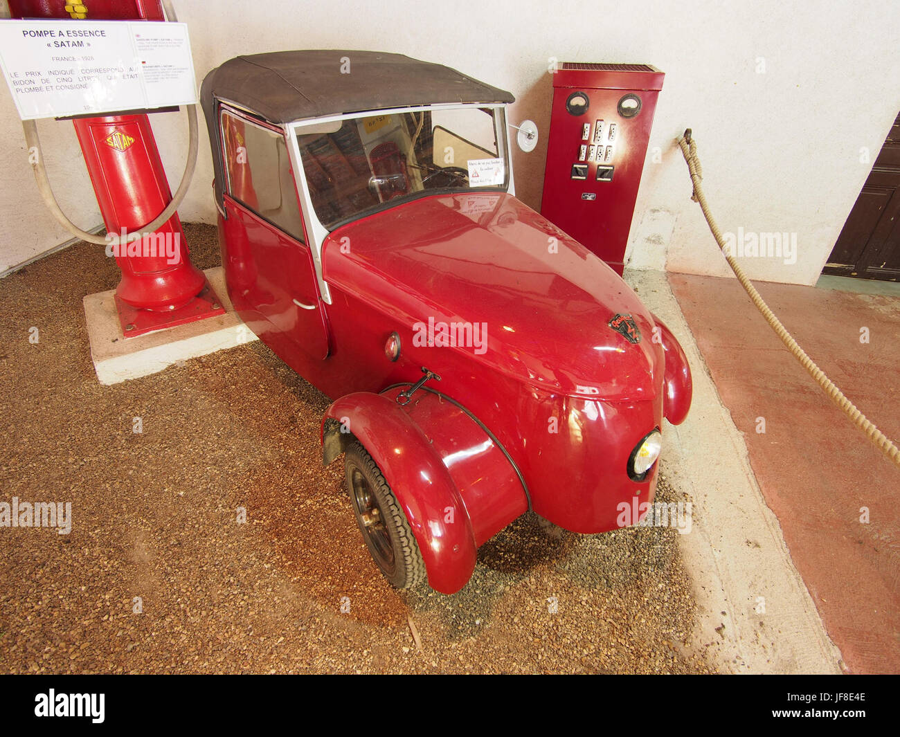 The 1941 Peugeot 12V 3.5ch is an early electric car displayed at the ...