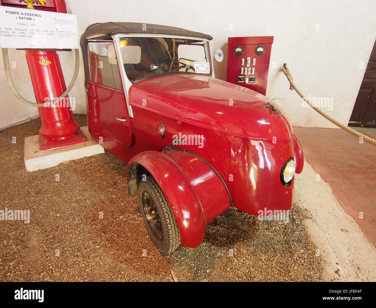 The 1941 Peugeot 12V 3.5ch electric car, displayed at the Musée Maurice ...