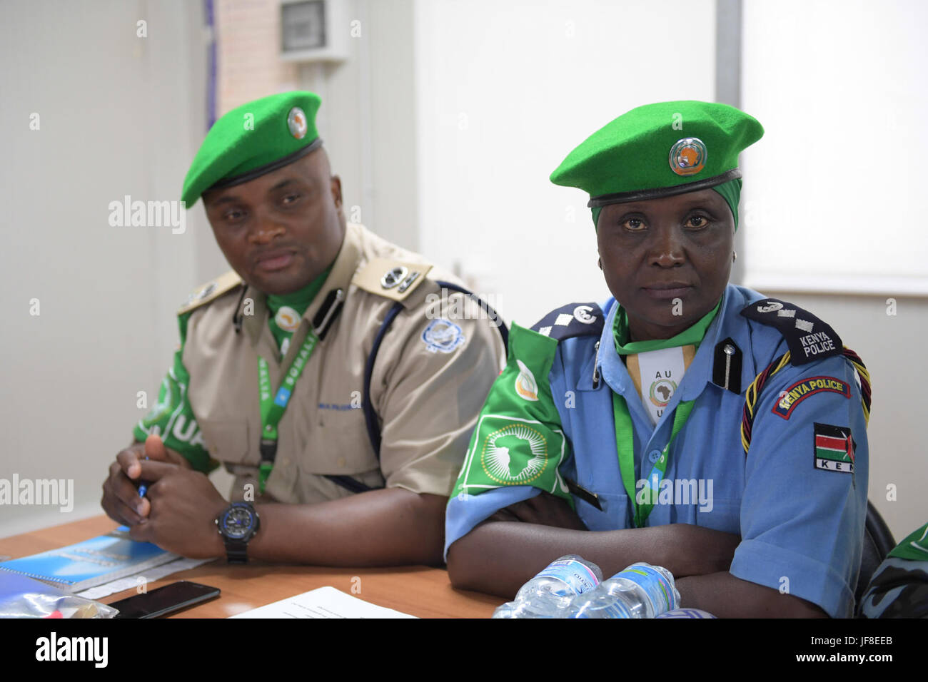 Kenyan and Zambian Individual Police Officers (IPOs) attend the closing ...