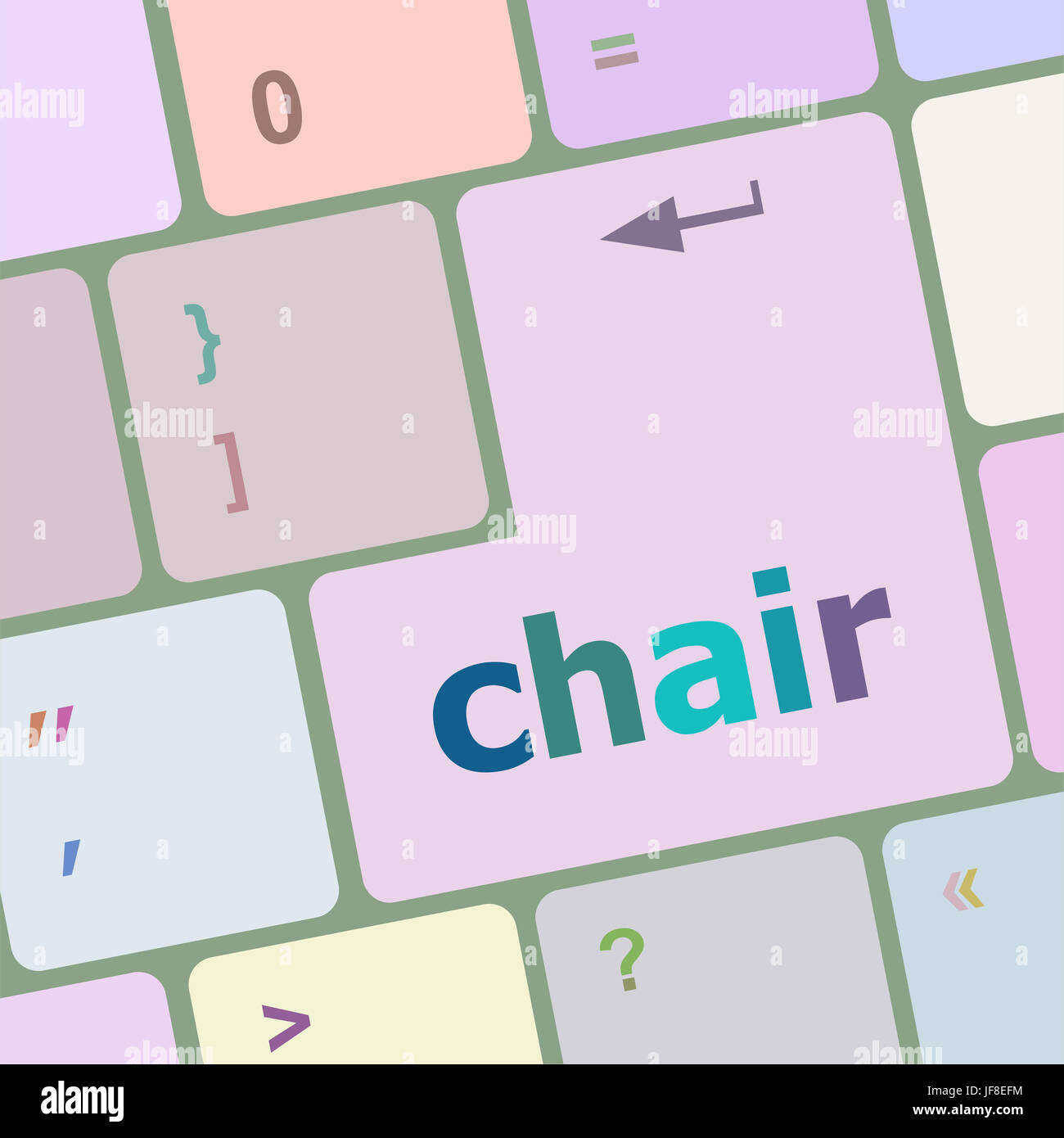 chair button on computer pc keyboard key Stock Photo - Alamy