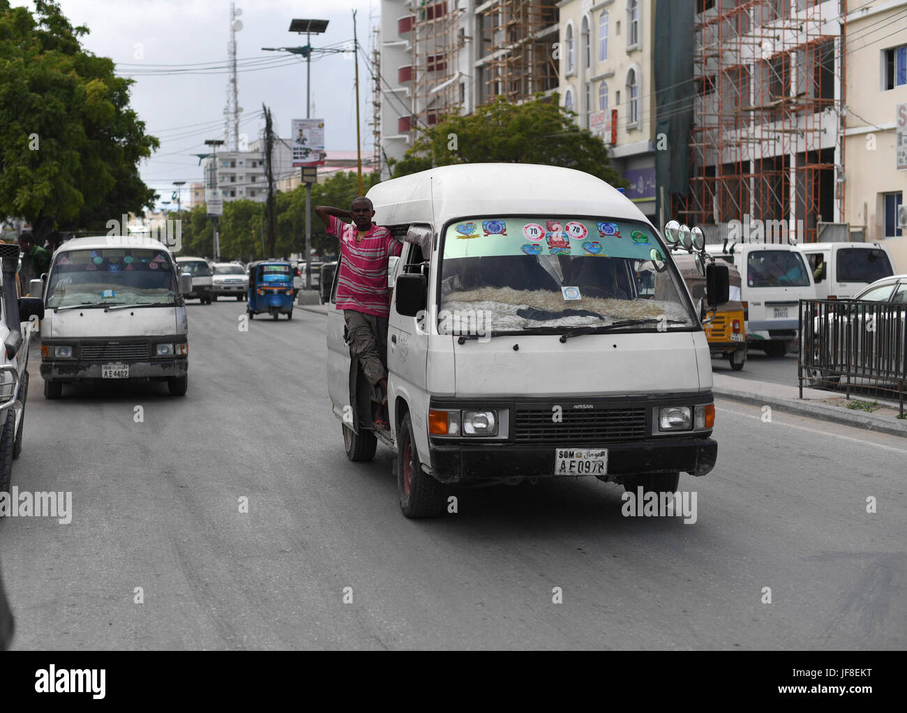 On May 27, 2017, a public bus passes through Makka Al Mukarama road in ...