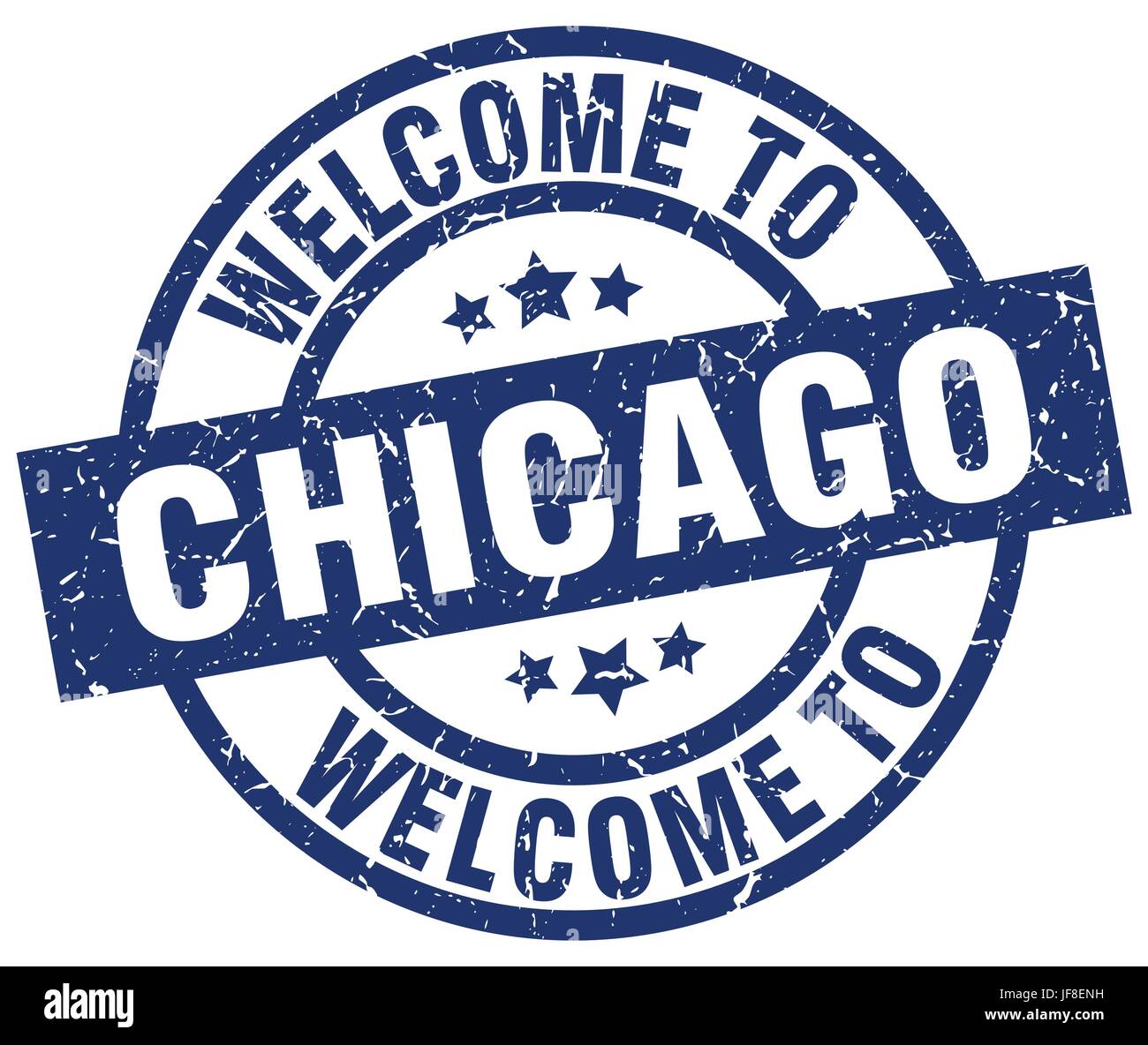 welcome to Chicago blue stamp Stock Vector Image & Art - Alamy