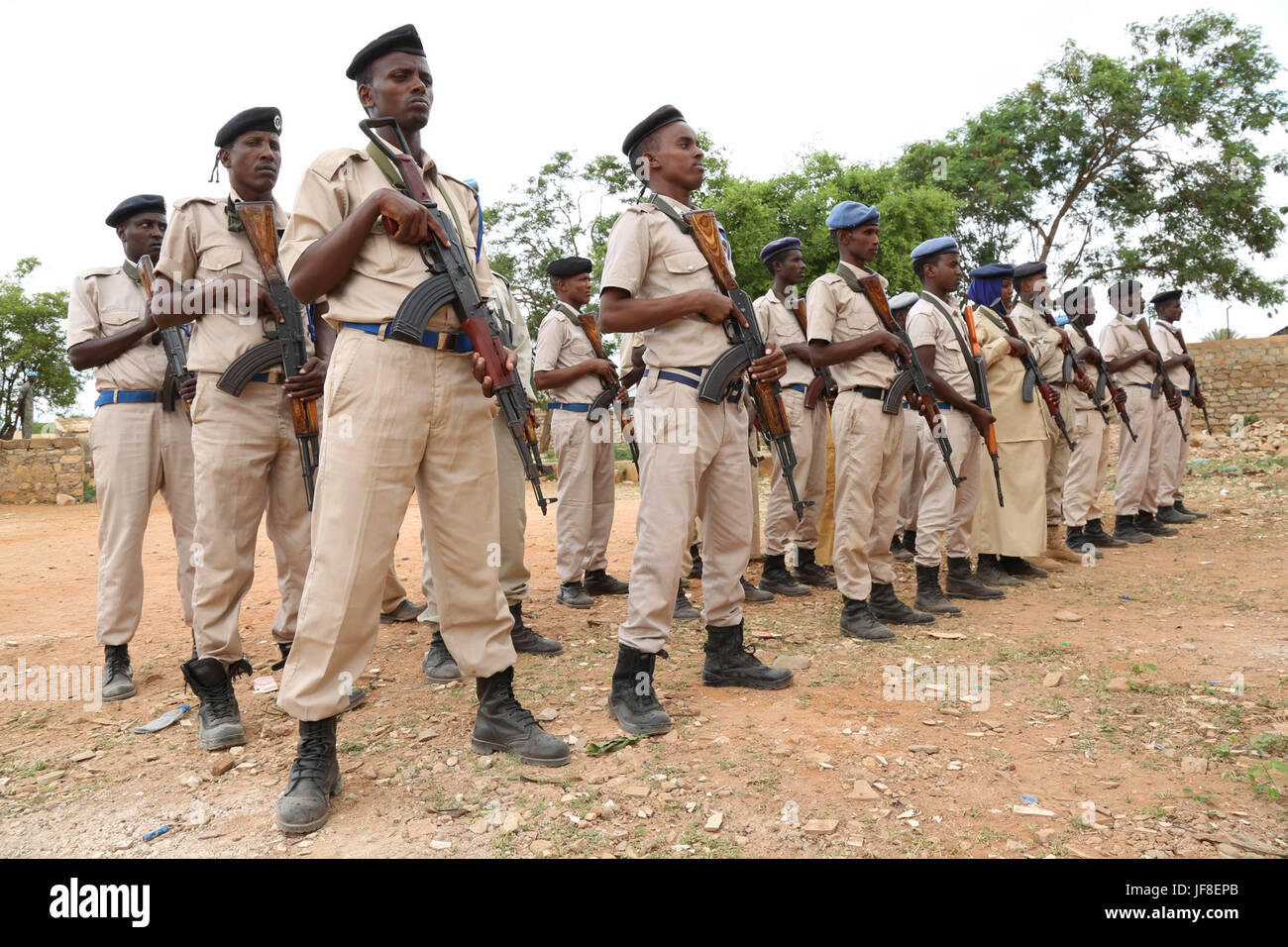 On June 6, 2017, Somali Police Force personnel participated in a parade ...