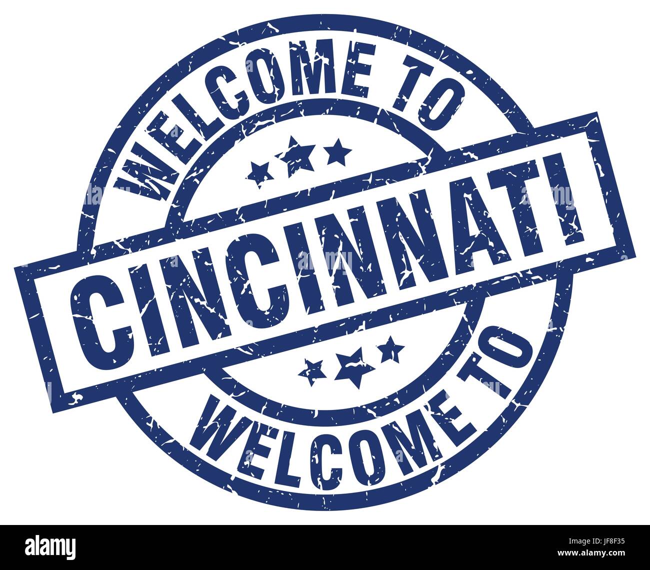 welcome to Cincinnati blue stamp Stock Vector Image & Art - Alamy