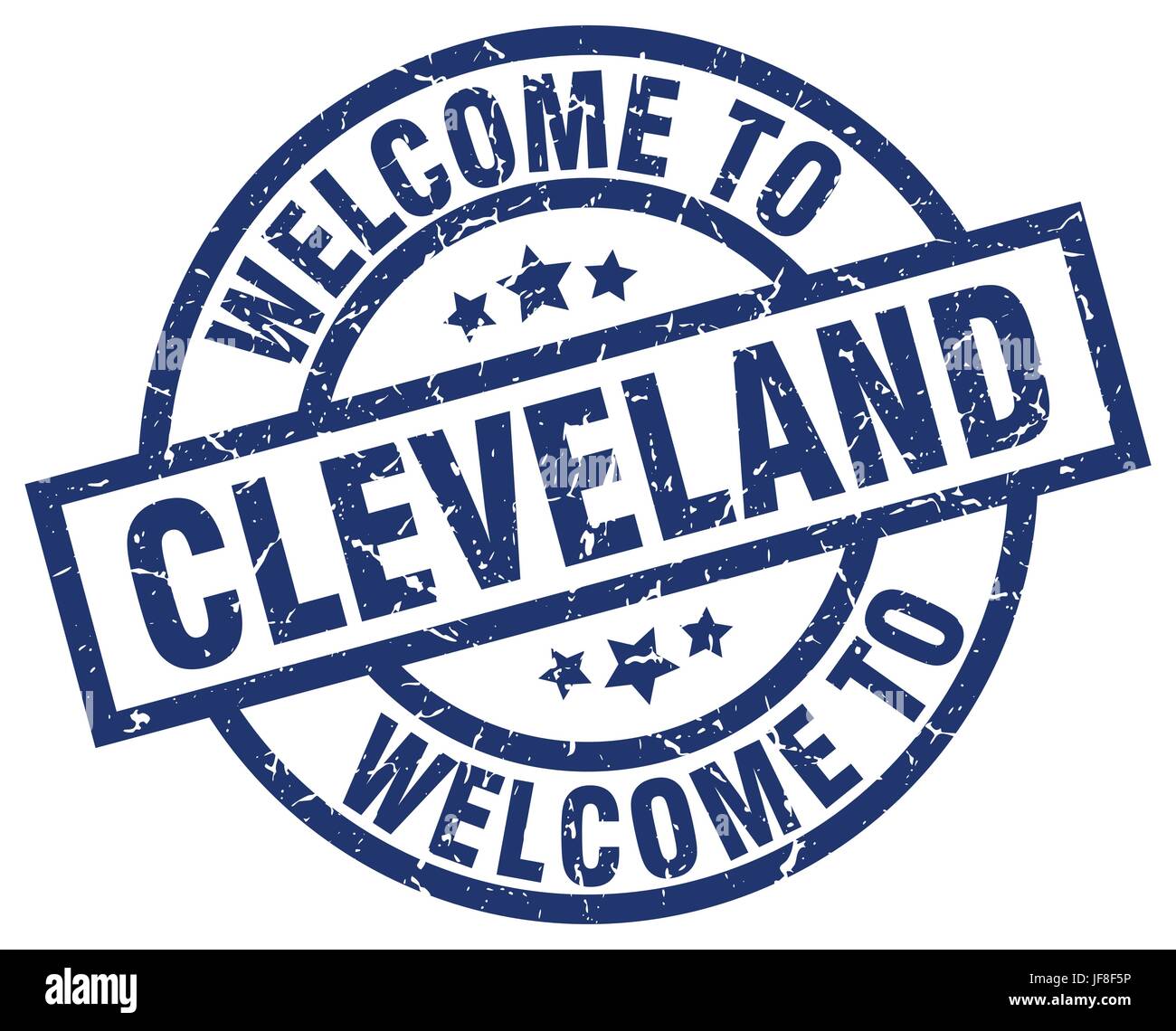 welcome to Cleveland blue stamp Stock Vector Image & Art - Alamy
