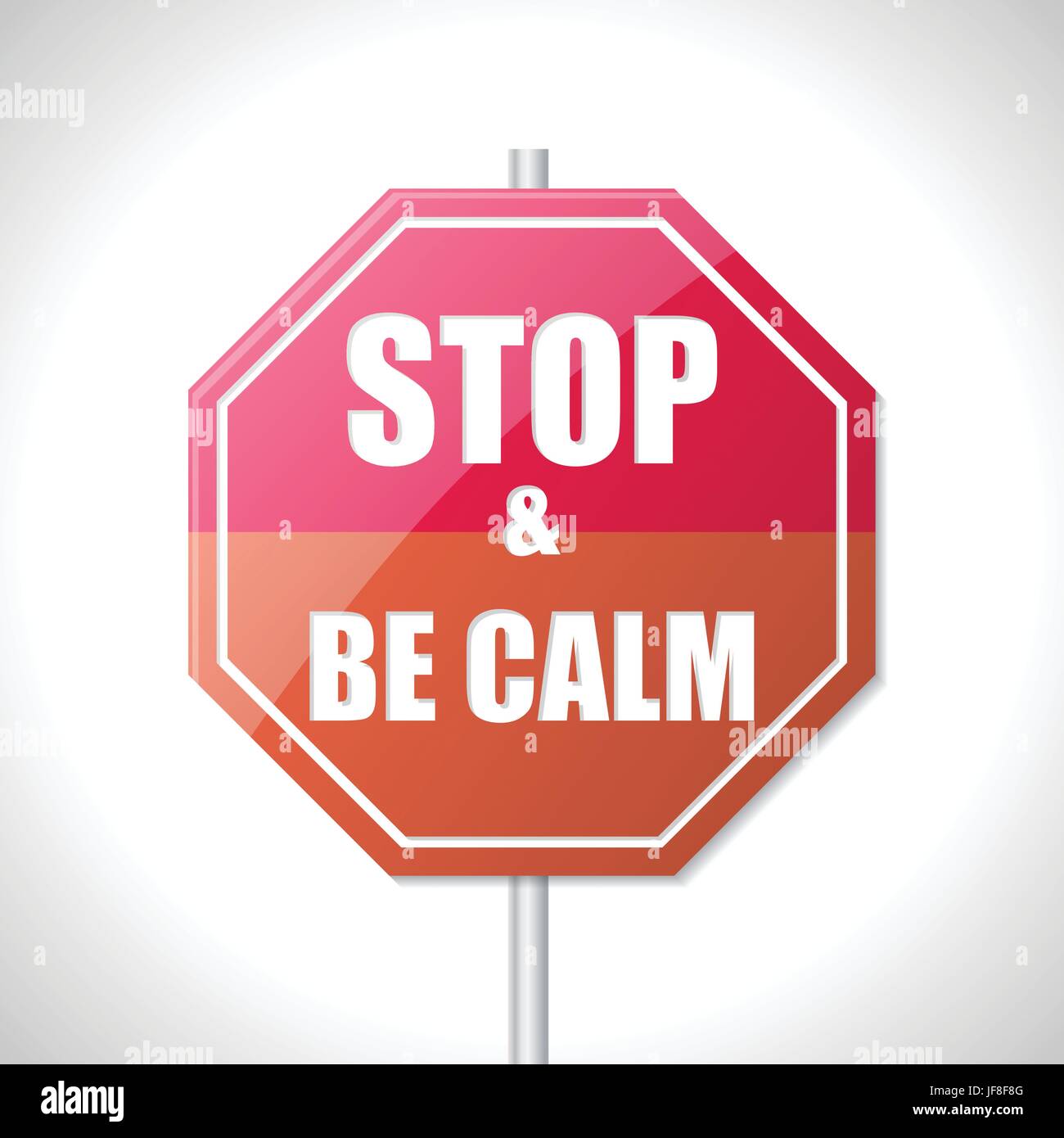 Stop and be calm traffic sign Stock Vector Image & Art - Alamy