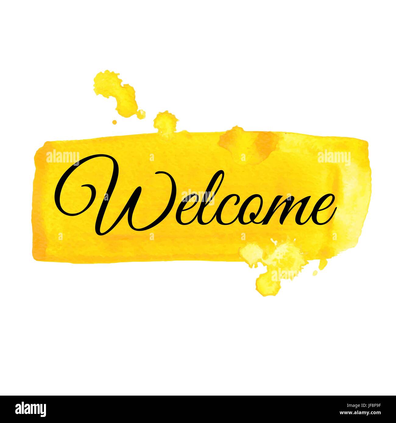 Welcome sign watercolor illustration hi-res stock photography and ...