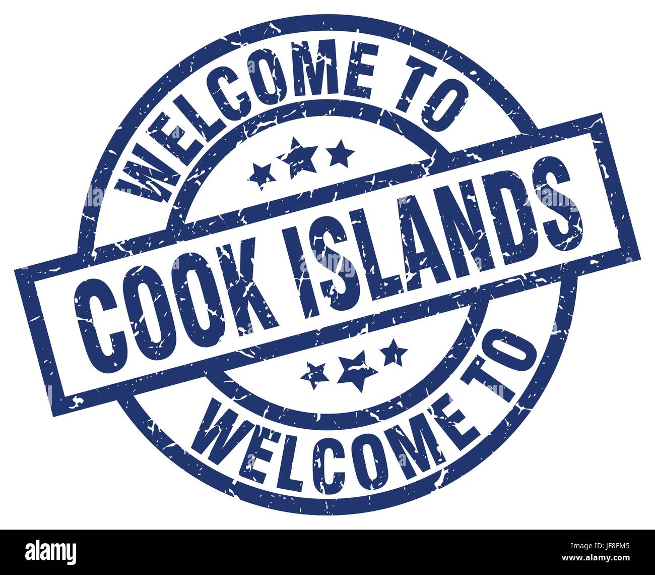 welcome to Cook Islands blue stamp Stock Vector Image & Art - Alamy