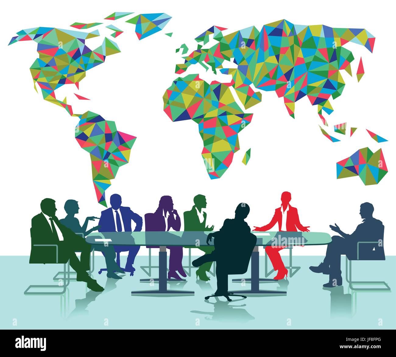 Group team talk colour Stock Vector Images - Alamy