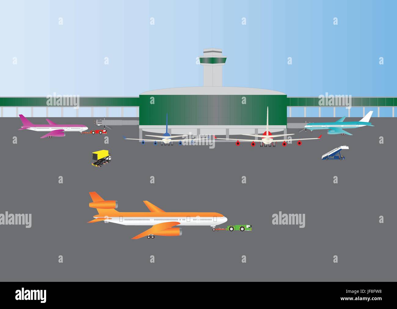 Airport backdrop Stock Vector Images - Alamy