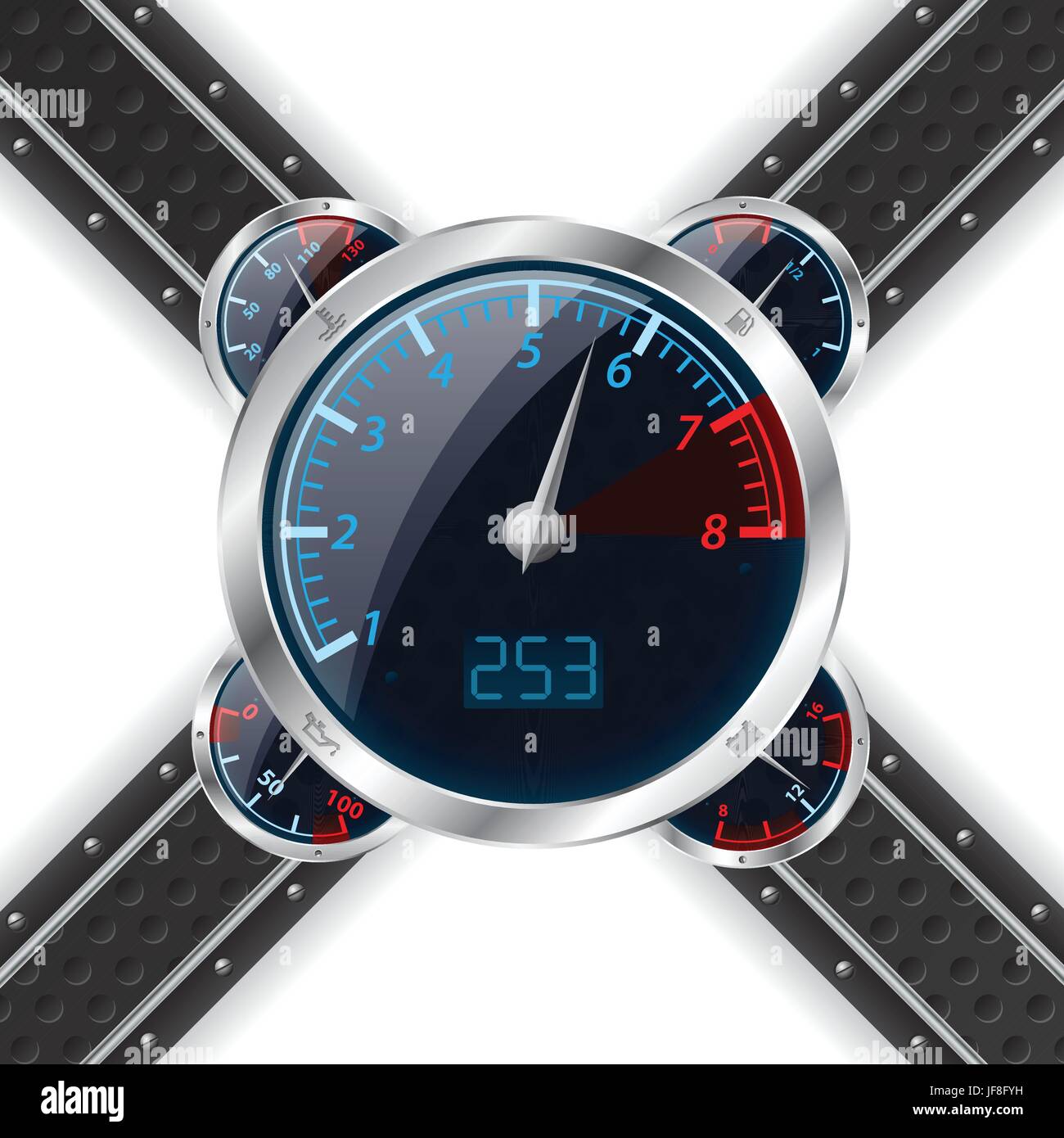 Analog rev counter with digital speedometer Stock Vector Image & Art ...