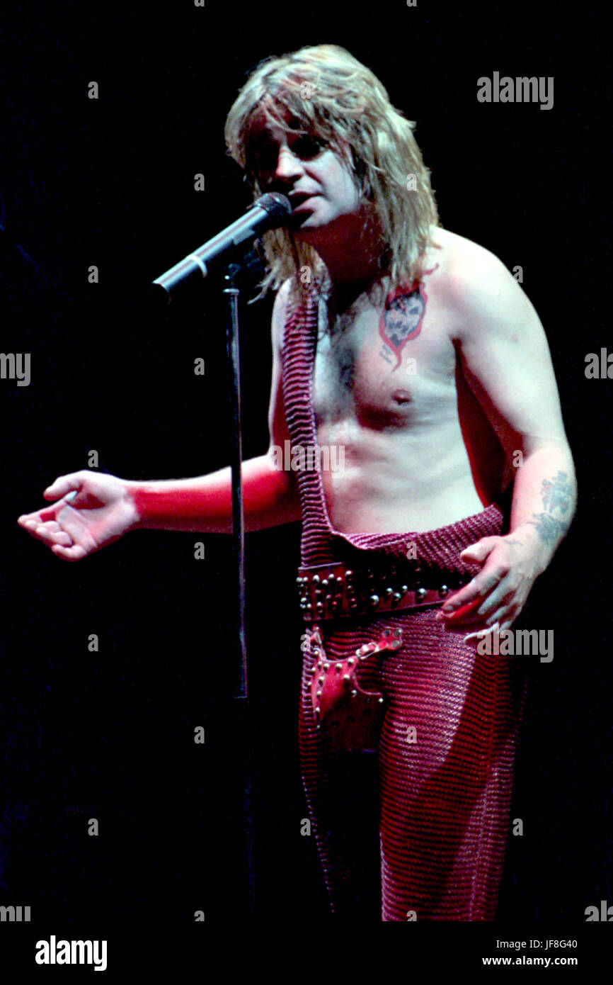 NEW YORK CITY, NY APRIL 1982: Ozzy Ozbourne performs at Madison Square ...