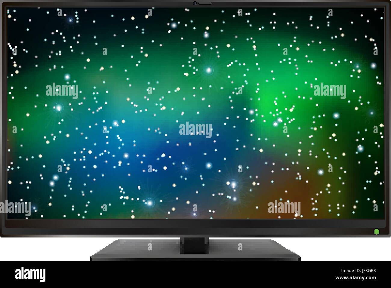 TV modern led monitor isolated on white background Stock Vector Image ...