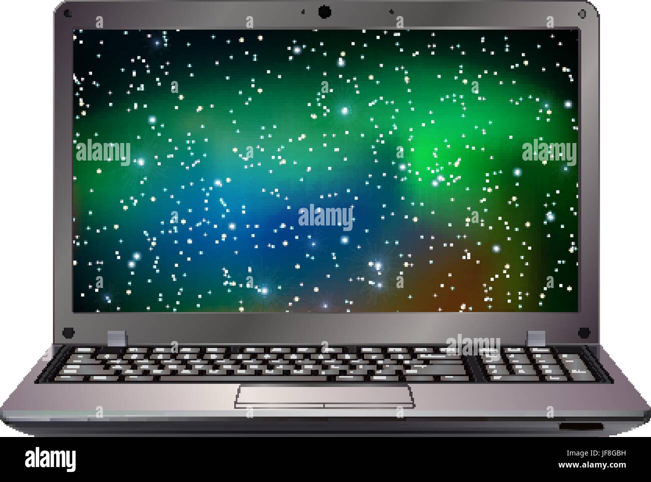 photo realistic laptop screen display isolated on white background ...