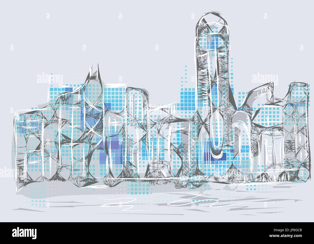 Abstract hong kong skyline Stock Vector Images - Alamy