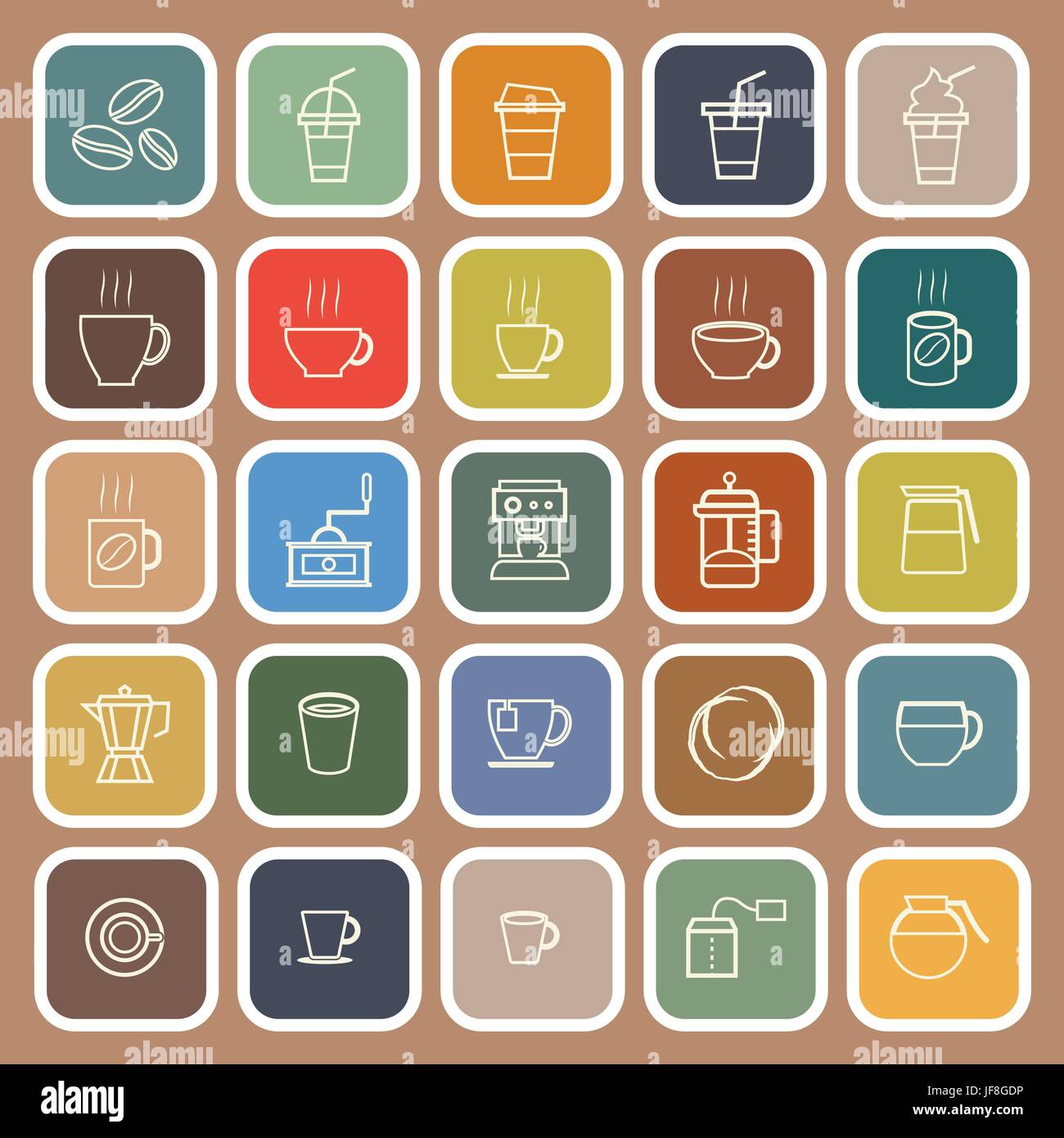 Coffee store line icons hi-res stock photography and images - Alamy
