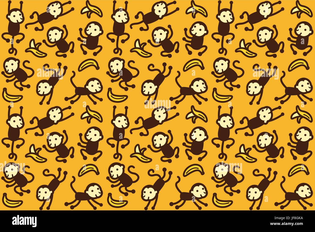 Monkey and banana pattern Stock Vector Image & Art - Alamy