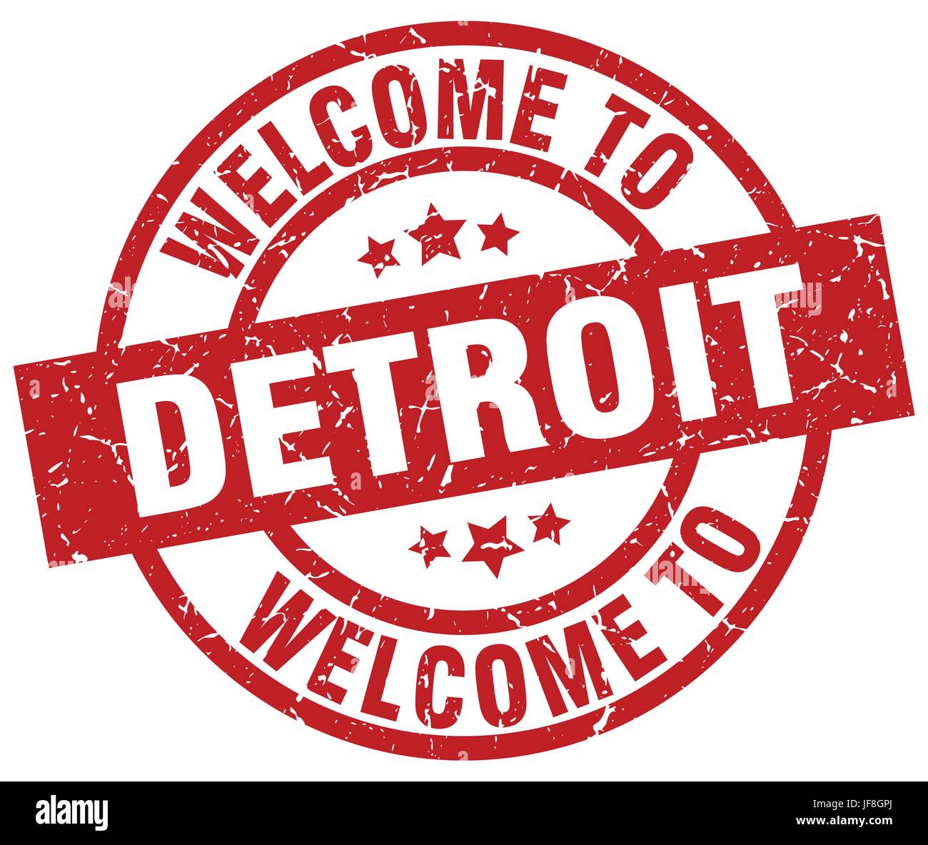 welcome to Detroit red stamp Stock Vector Image & Art - Alamy