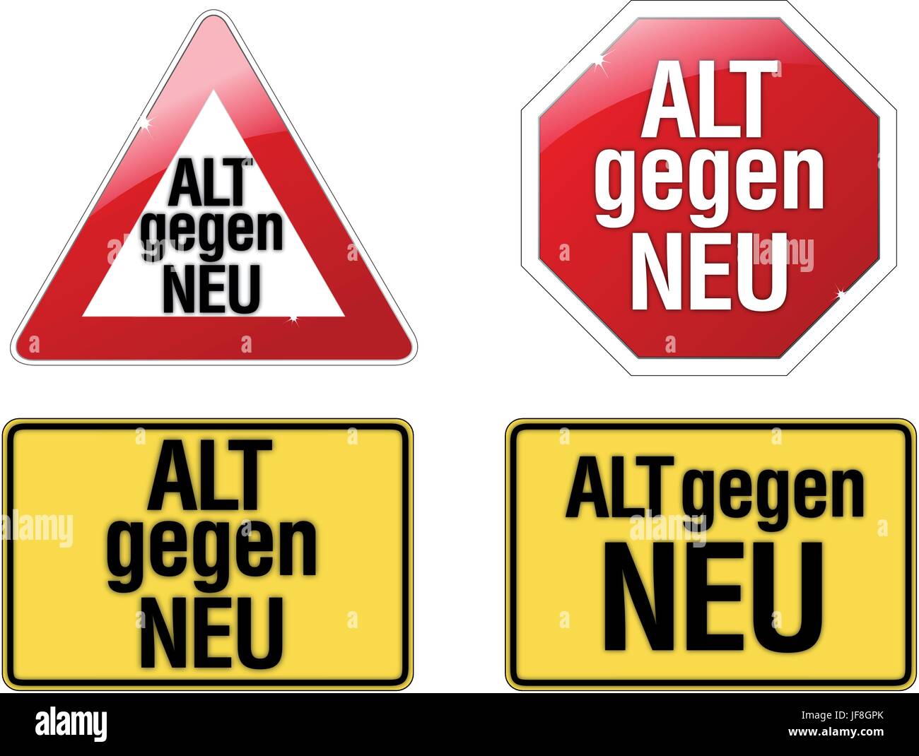 Old and new signs Stock Vector Images - Alamy