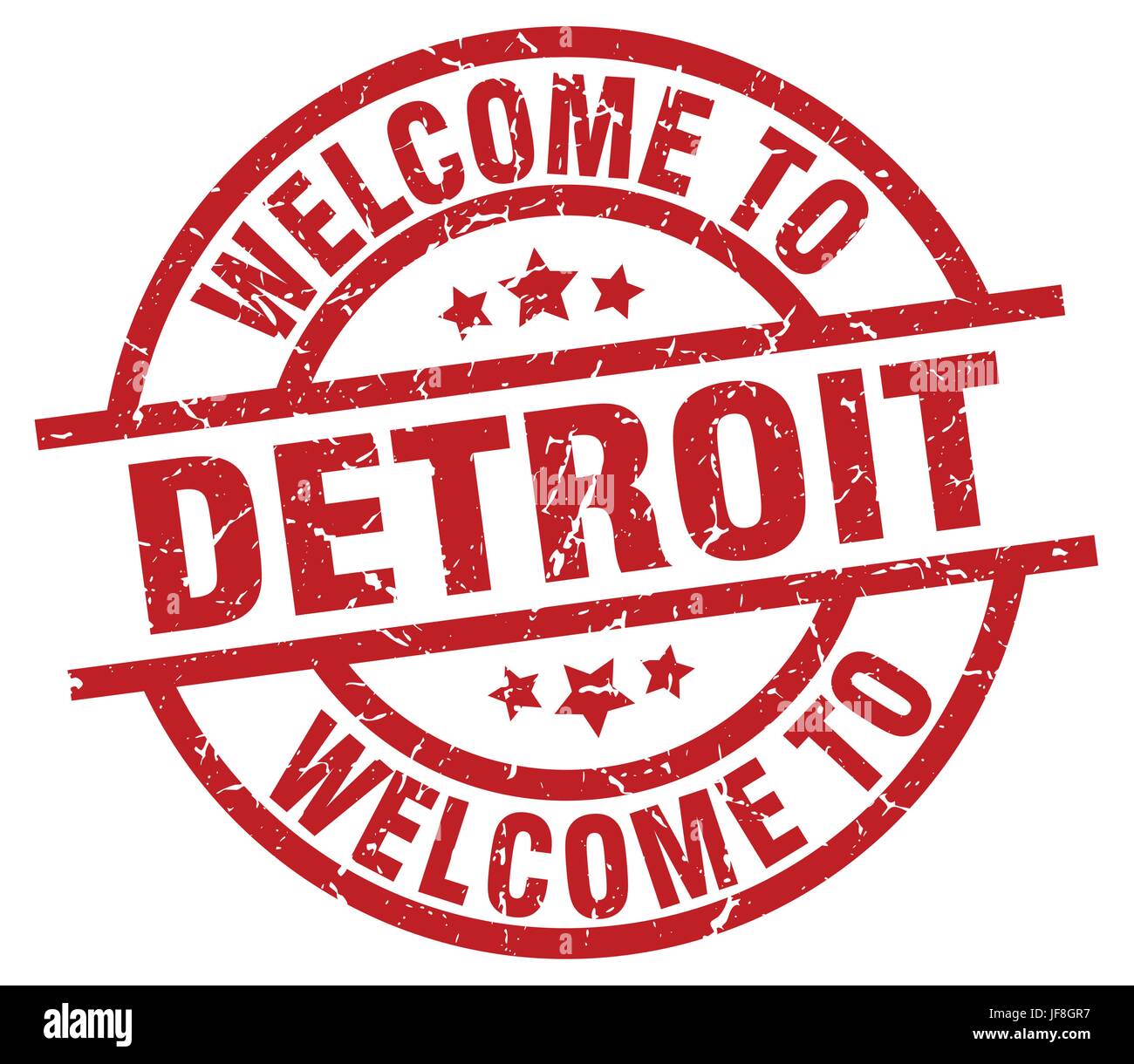 welcome to Detroit red stamp Stock Vector Image & Art - Alamy