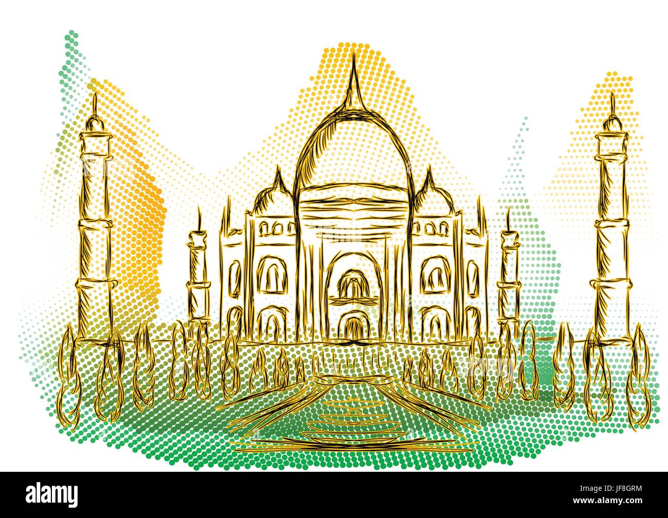 Indian architectural style Stock Vector Images - Alamy